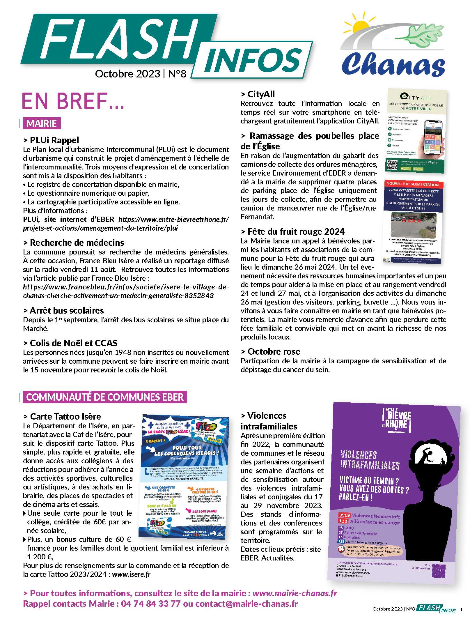 FLASH INFOS N°8 - www.mairie-chanas